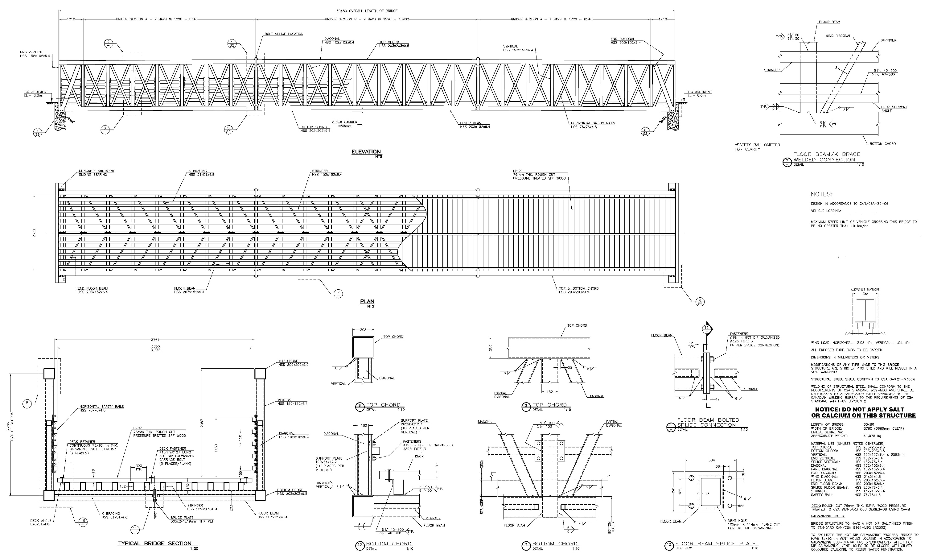 12.3ft x 100ft Vehicle Bridge