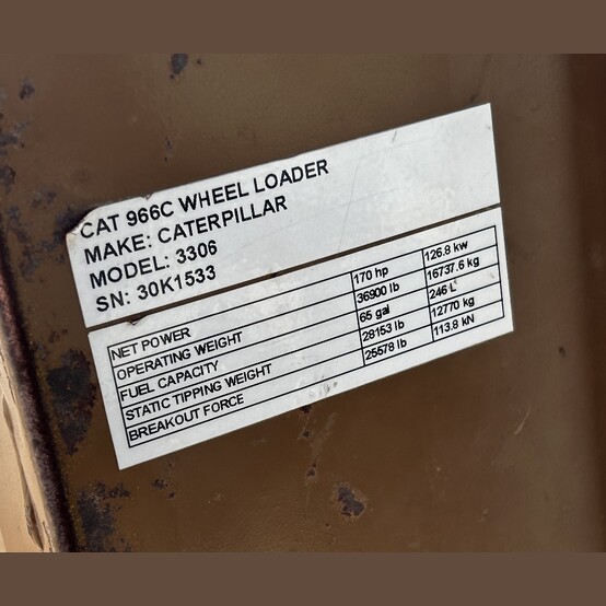 CAT 966C Wheel Loader