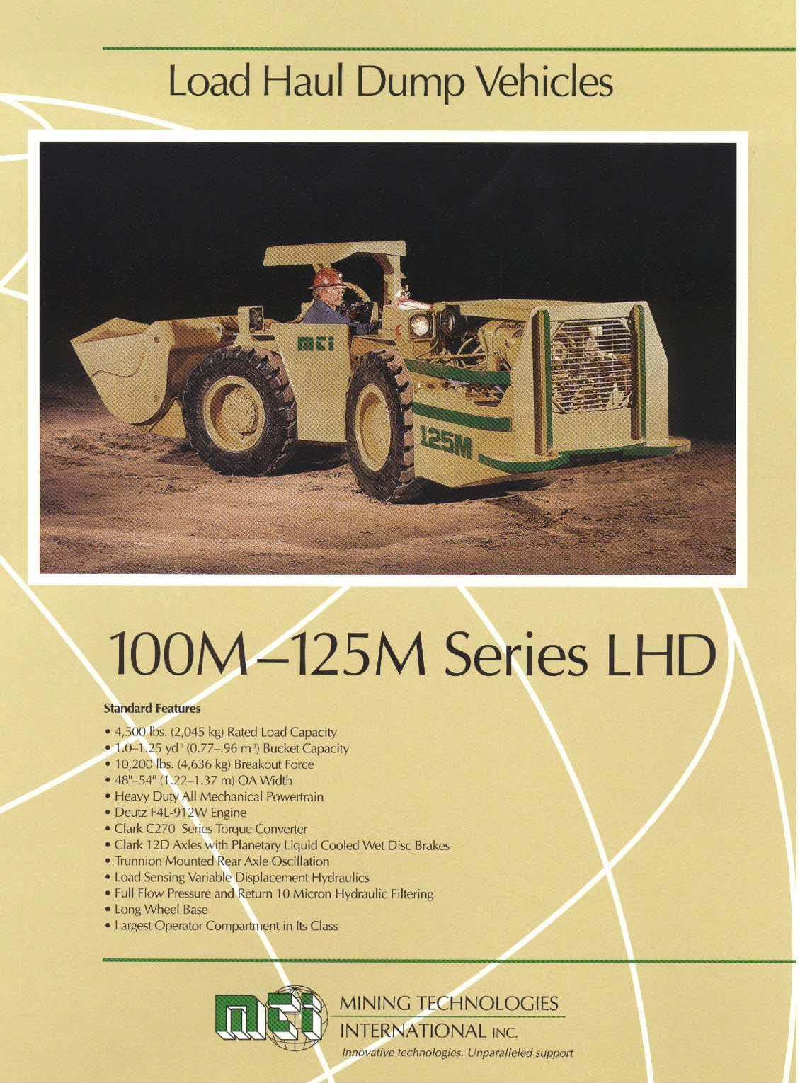 MTI 125M 1.25 -Yard Scooptram