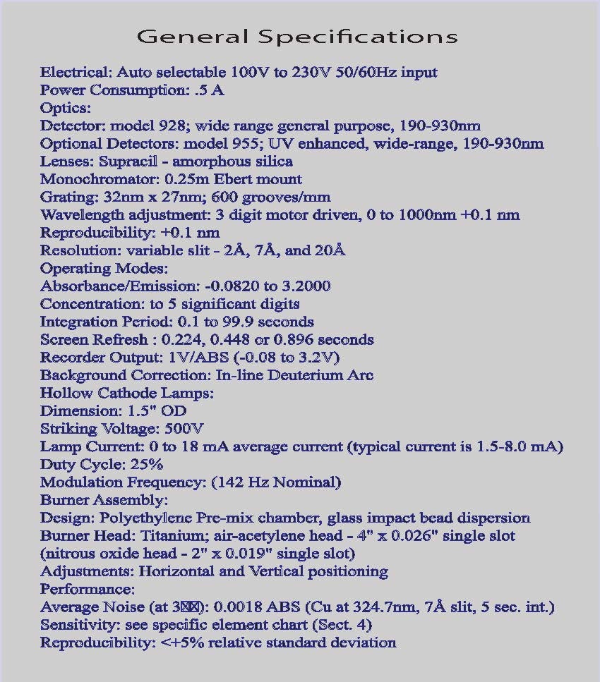 Buck Scientific 230ATS Atomic Absorption Spectrometer