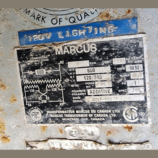 8kVA Marcus Transformer