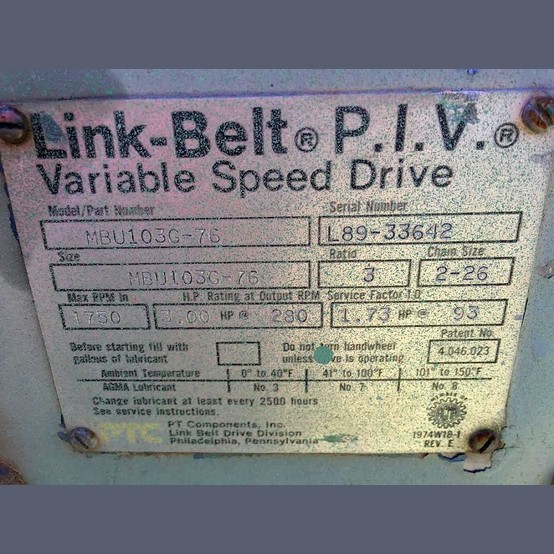 Link-Belt Variable Speed Drive Supplier Worldwide | Used Variable Speed ...