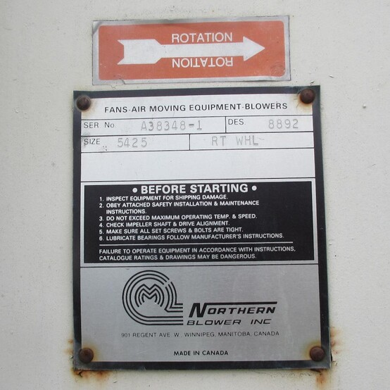 Northern Blower 5425 Centrifugal Blower