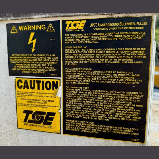 TSE UP70 Underground Cable Puller