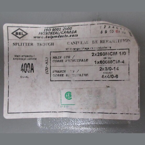 Bel 400 Amp Splitter Trough