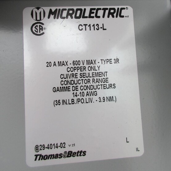 Microlectric 20 Amp Meter Base