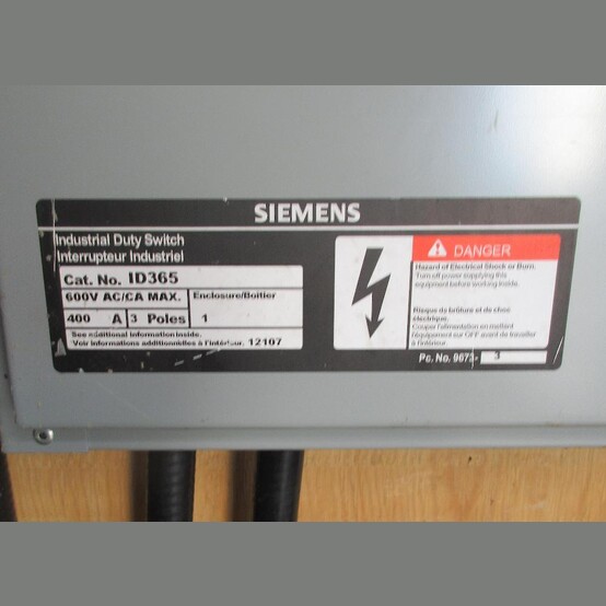 Siemens 400 Amp Fusible Disconnect