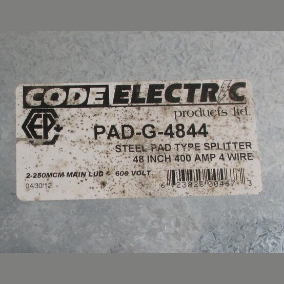 Code Electric 400 Amp Splitter Trough