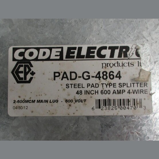 Code Electric 600 Amp Splitter Trough