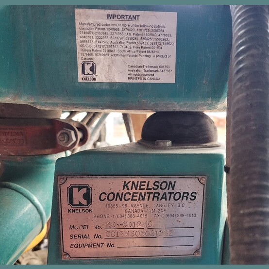 Knelson KC-CD12MS Concentrator