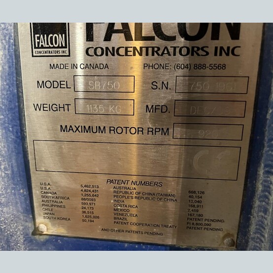 Sepro Falcon SB750 Concentrator