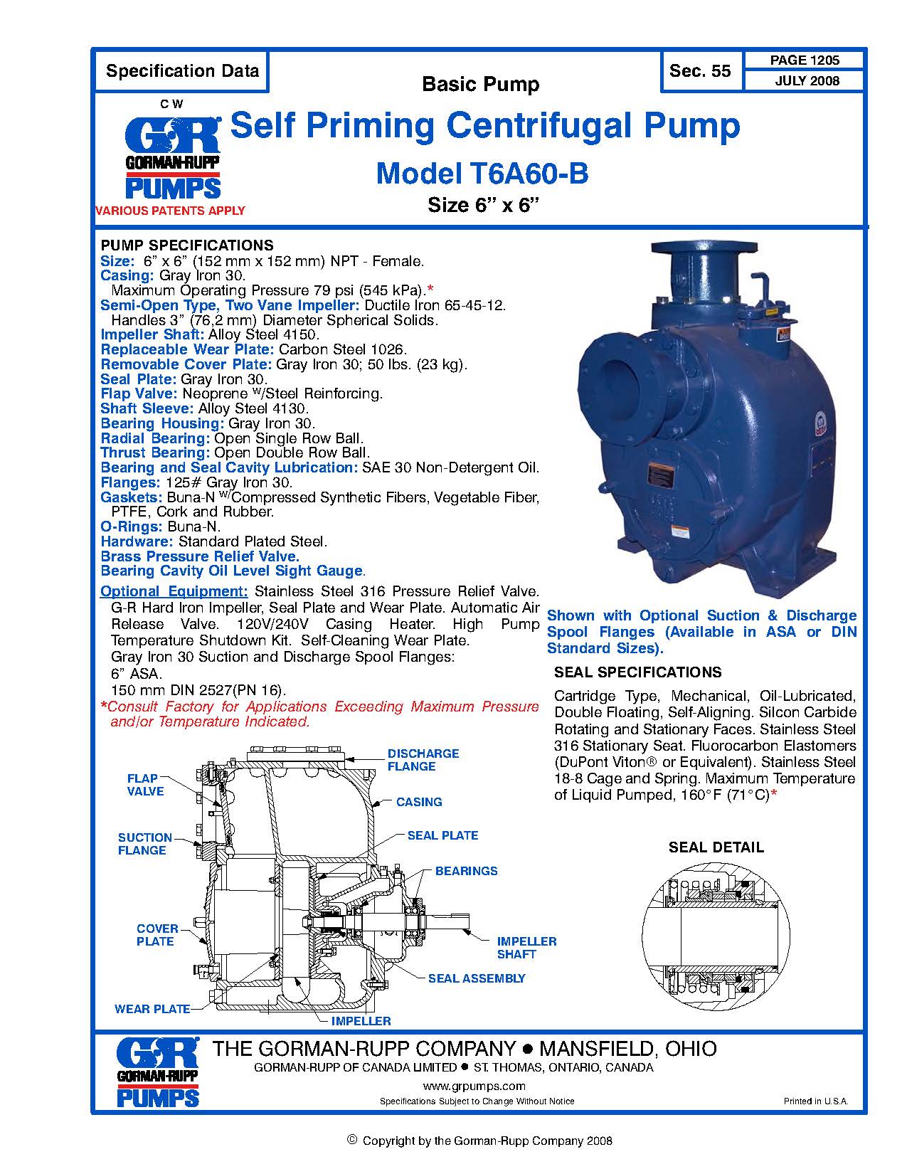 Gorman Rupp T6 Self-Priming Centrifugal Pump
