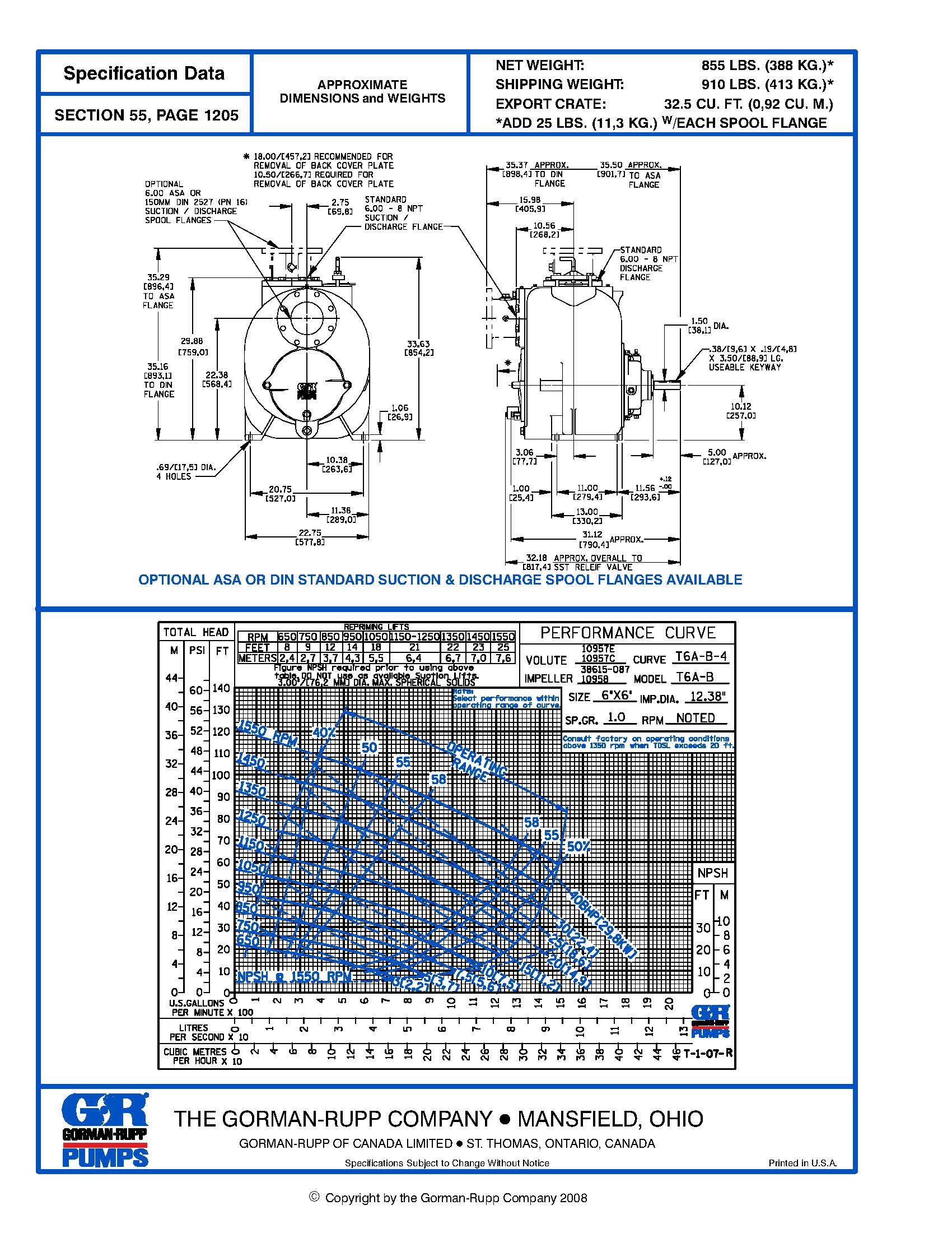 Gorman Rupp T6 Self-Priming Centrifugal Pump