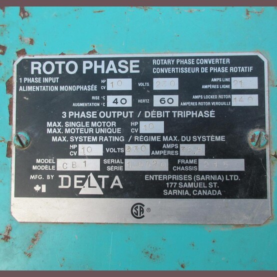 Convertidor de Fase Rotativo Delta CB1