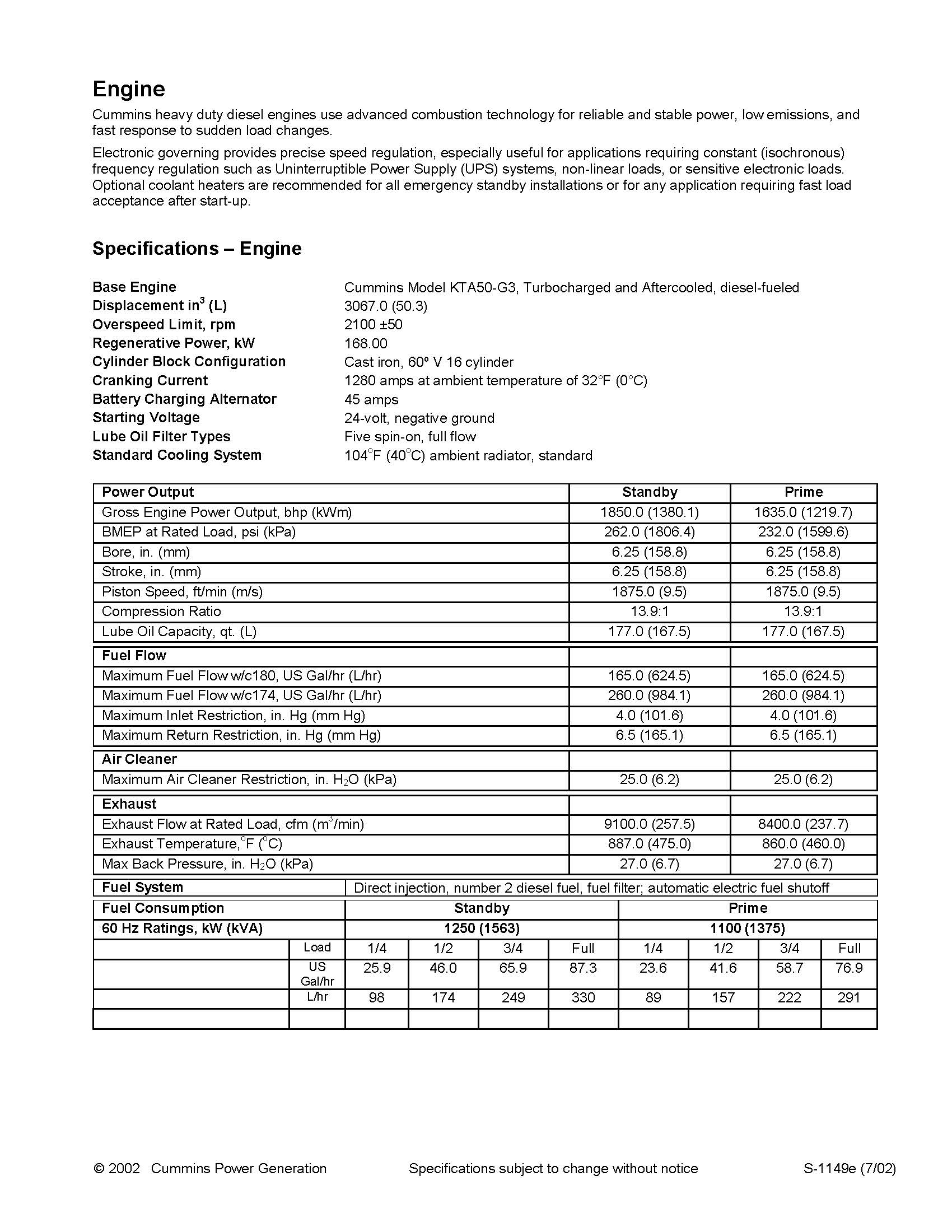 1250kW Cummins Diesel Generator