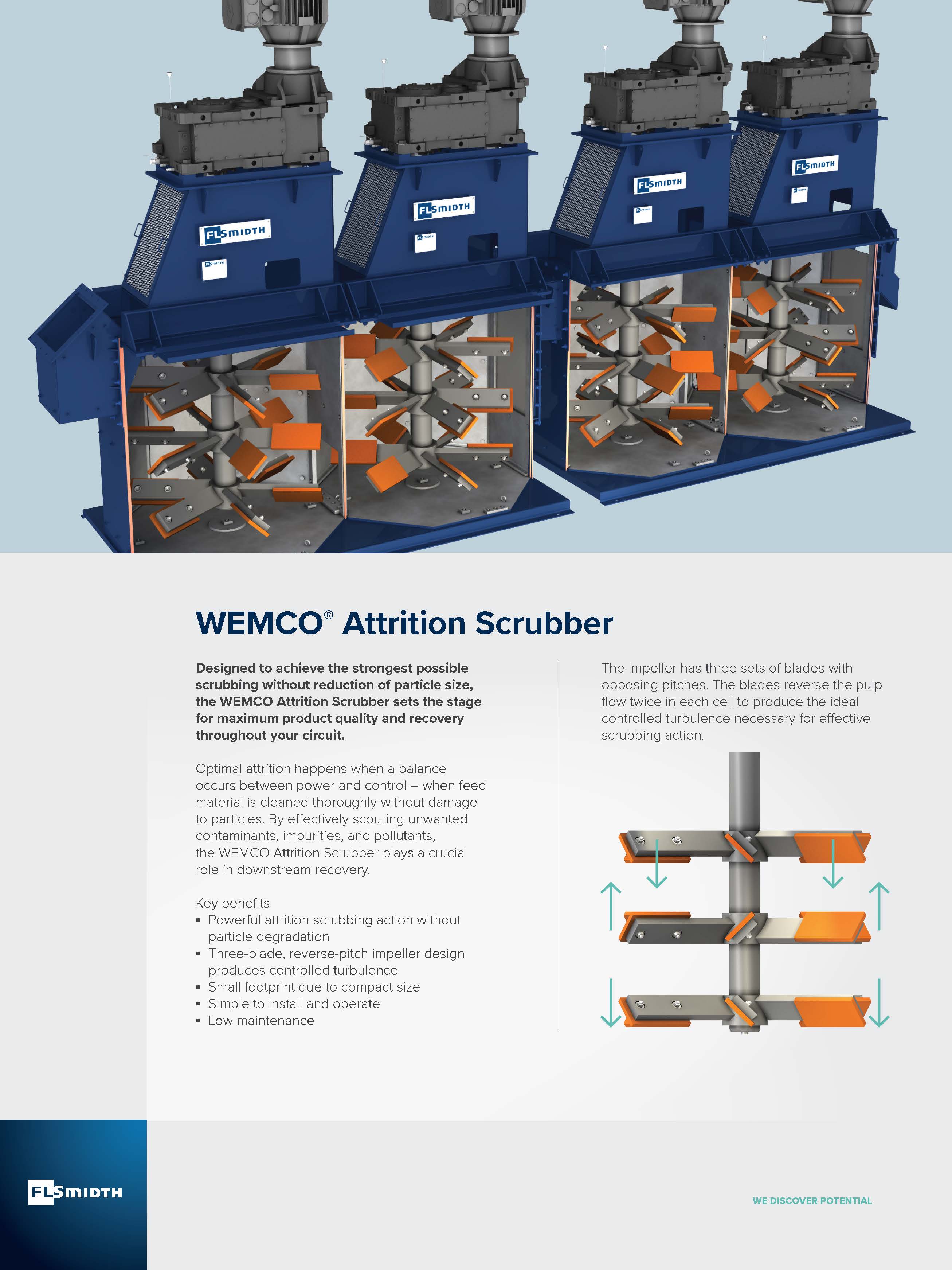 Wemco No. 120 2-Cell Attrition Scrubber