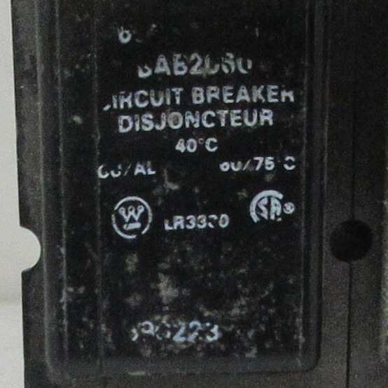 Westinghouse BAB 60 Amp Breaker