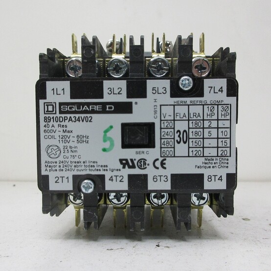 Square D 8910DPA34V02 30 Amp Contactor