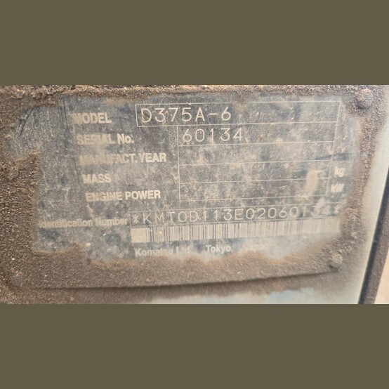 2011 Komatsu D375-6 Dozer