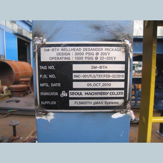 FLSmidth gMAX Wellhead Turmdown Desander Hydrocyclone