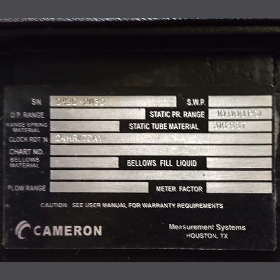 Cameron Barton 242E Pressure Chart Recorder