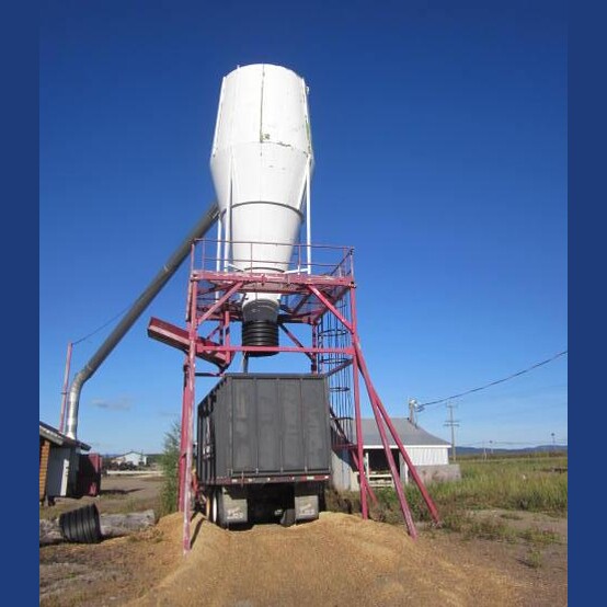 9ft Dia. x 25ft Tall Cyclone and 125HP Centrifugal Blower