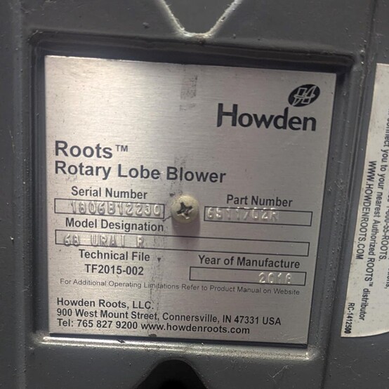 Roots 68 URAI R Rotary Lobe Blower