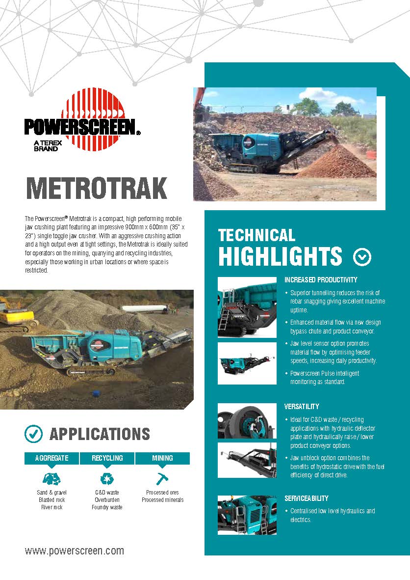 Powerscreen Metrotrak Crushing Plant