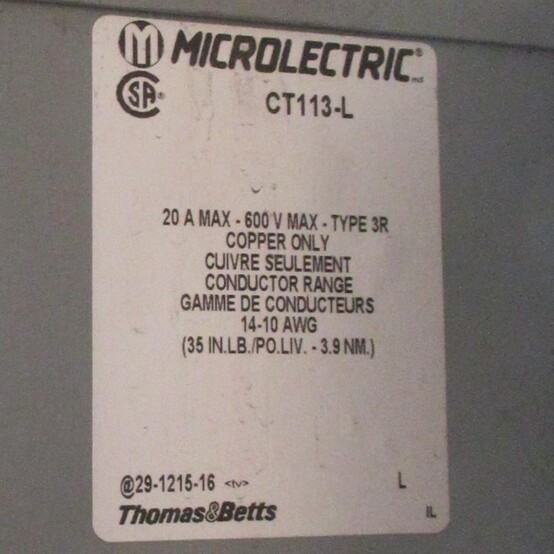 Microlectric 20 Amp Meter Base