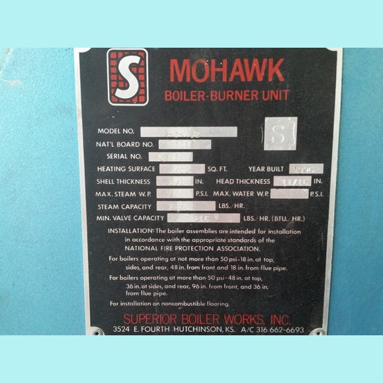 Superior Mohawk Boiler Supplier Worldwide | Used Superior Mohawk 4-5 ...