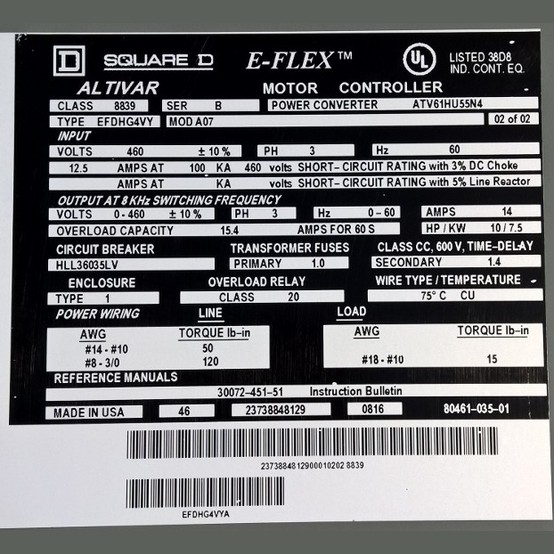 Square D Variable Frequency Drive Supplier Worldwide | Used 10 HP VFD ...