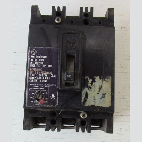 Used Westinghouse 3 Pole 100 Amp MCP Breaker For Sale