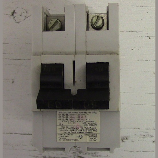 Used Federal Pioneer 2 Pole 60 Amp Type NA Push-in Breaker For Sale