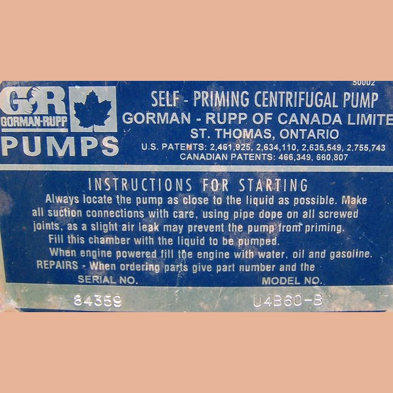 Gorman Rupp Trash Pump supplier worldwide - 4 x 4 inch trash pumps for sale