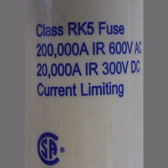 Used Gould Tri-Onic 50 Amp Class RK5 Fuse For Sale