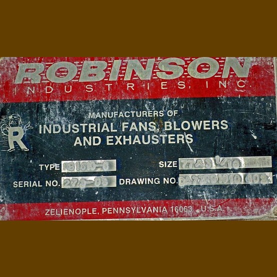 Robinson Centrifugal Blower Supplier Worldwide | Used Robinson RB1610-5 ...