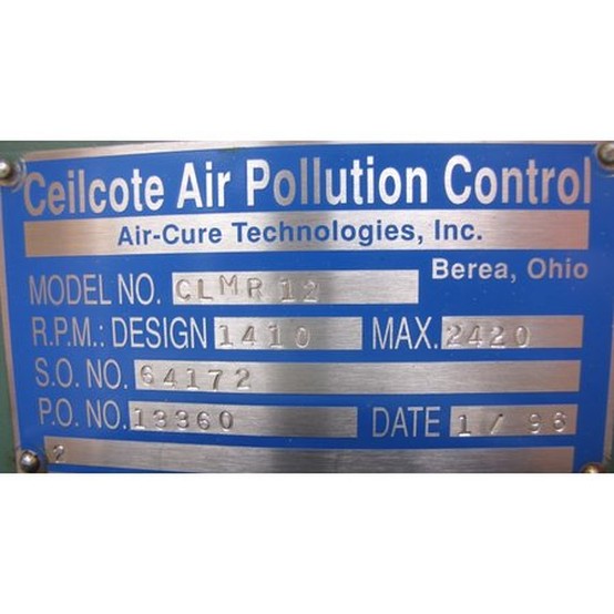 Ceilcote Centrifugal Blower Supplier Worldwide | Used Ceilcote Air ...