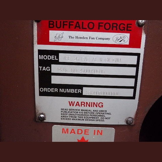 Buffalo Forge Blower Supplier Worldwide | Used Buffalo Forge 20 HP ...