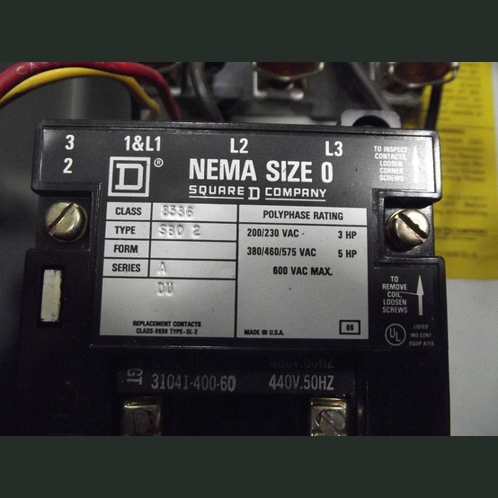 Square D Combination Starter Supplier Worldwide | Used Square D Size 0 ...