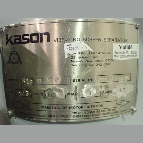 Kason 18 in. SS Screen Supplier | Used Kason Screens For sale