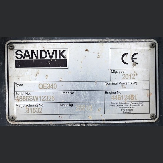 Sandvik QE340 Track Mounted Screen