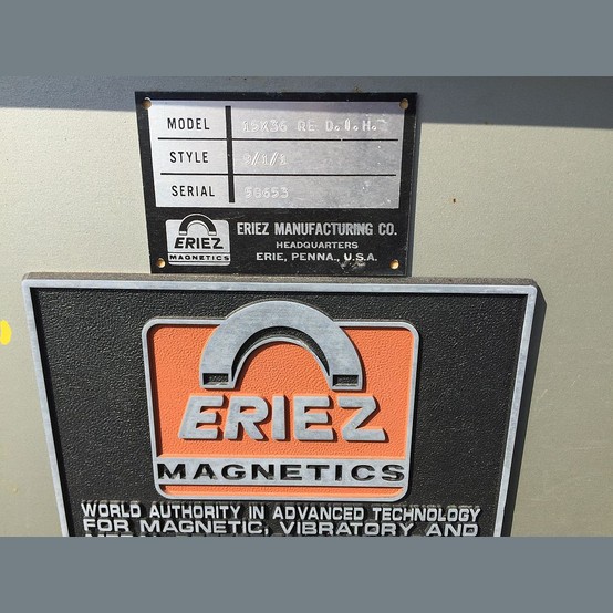 Eriez 15in. x 36in. Magnetic Drum Separator