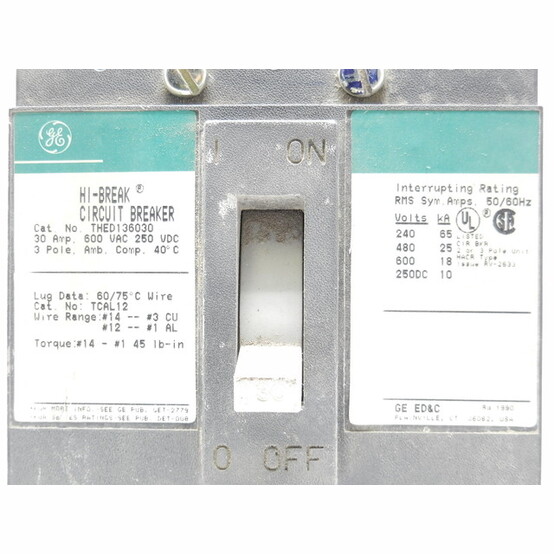 General Electric 3 Pole Breaker 30 Amp
