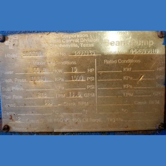 FMC Bean Triplex Piston Pump