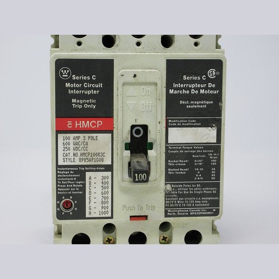 100 AMP WESTINGHOUSE HMCP BREAKER