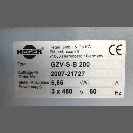 Heger GZV-S-B 200 Styrofoam Compactor