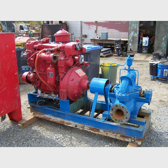 Used Detroit Diesel Fire Pump. 5 x 4 x 16 in. Impeller. 250 GPM. 100 PSI.