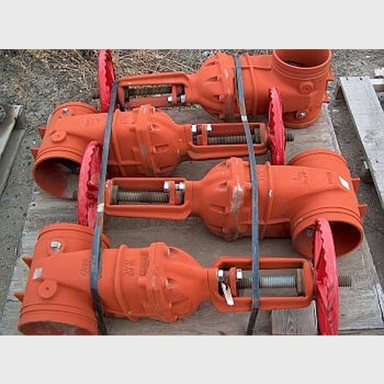 8 inch gate valves. Victaulic groove ends with rubber coated gate and ...