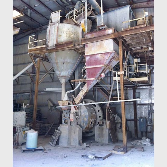 7 ft. Dia. x 4 ft. Hardinge Conical Mill. Complete with Air Sweep System.