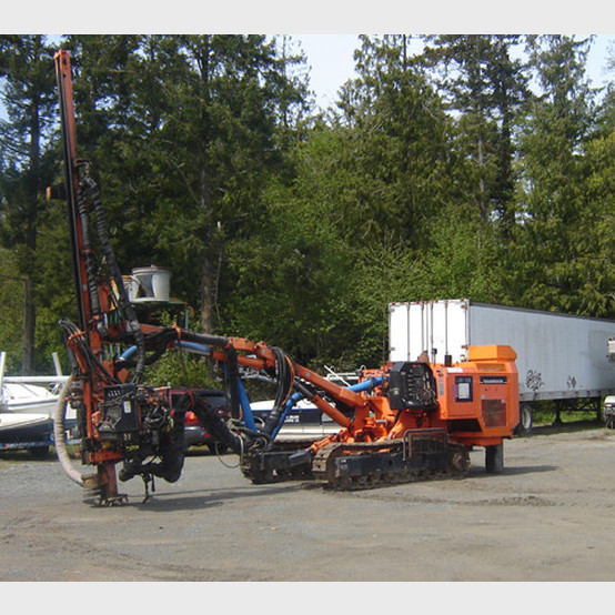 Used Tamrock Dino 500 Hydraulic Quarry Drill. Manufactured in 2000.